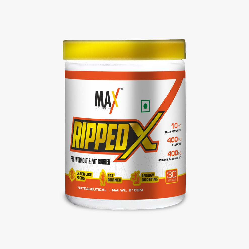 Max Sports Ripped X Pre Workout & Fat Burner – Muscle Stack